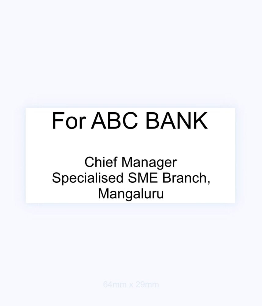 Stamp Bank Creator Online In India | Pre-Inked Rubber Seal